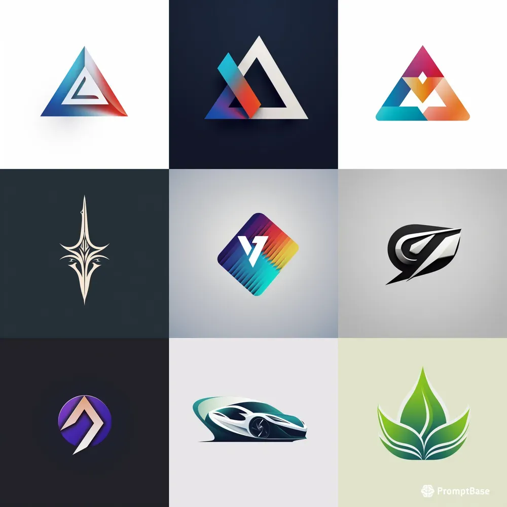 Dynamic Geometric Logos Design Midjourney Prompt | PromptBase