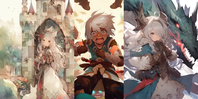 Japanese Fantasy RPG Style Character Art Midjourney Prompt | PromptBase