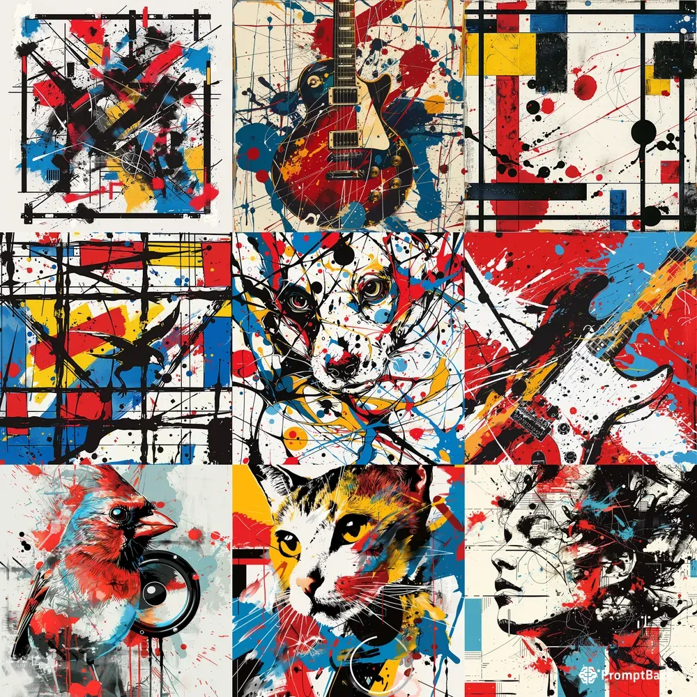 Pollock Abstract Unity Music Album Art Midjourney Prompt | PromptBase