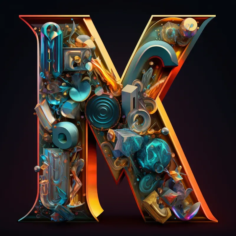 Welded Sculpture Style Alphabet Letters Midjourney Prompt | PromptBase