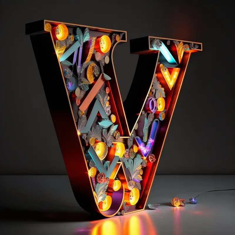 Welded Sculpture Style Alphabet Letters Midjourney Prompt | PromptBase