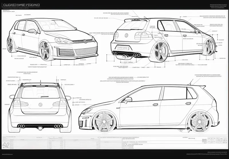 Automotive Engineering Drawings Midjourney Prompt | PromptBase