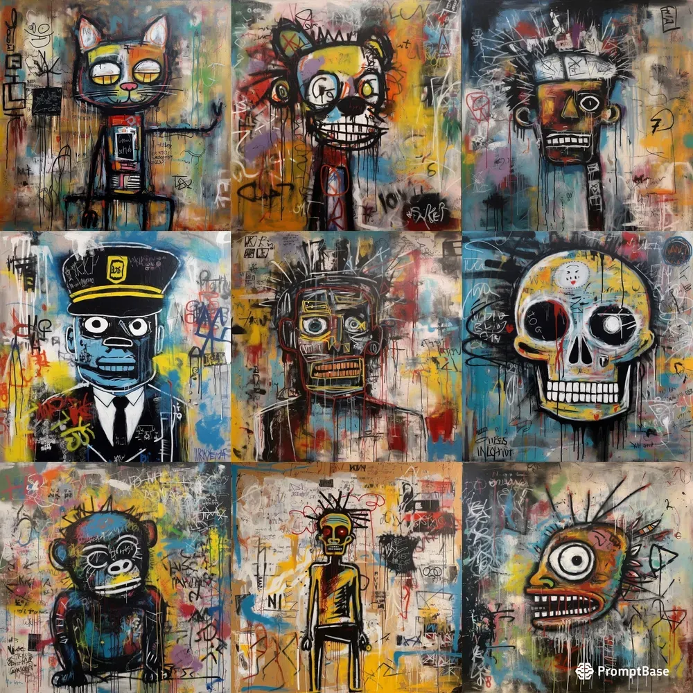 Contemporary Spray Graffities Midjourney Prompt | PromptBase