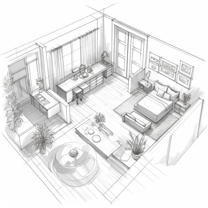 Hand Drawn House Plan Sketches Midjourney Prompt | PromptBase
