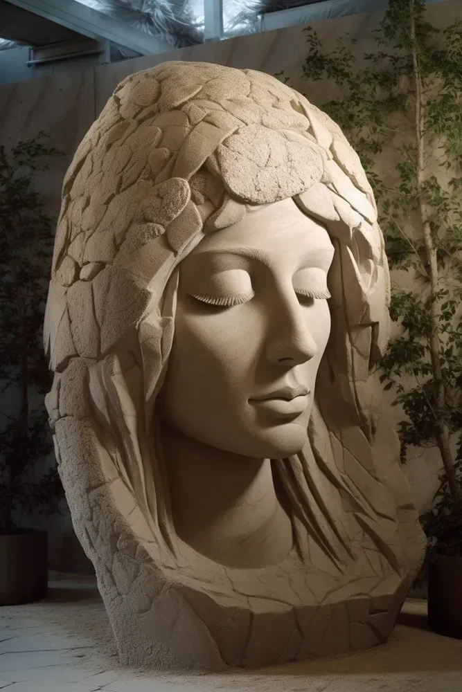 Natural Stone Sculpture Designs Midjourney Prompt | PromptBase