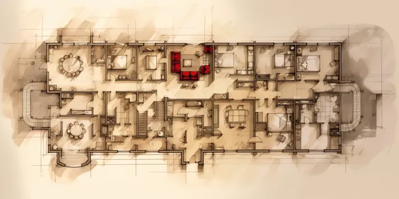 Linear House Plans Midjourney Prompt | PromptBase
