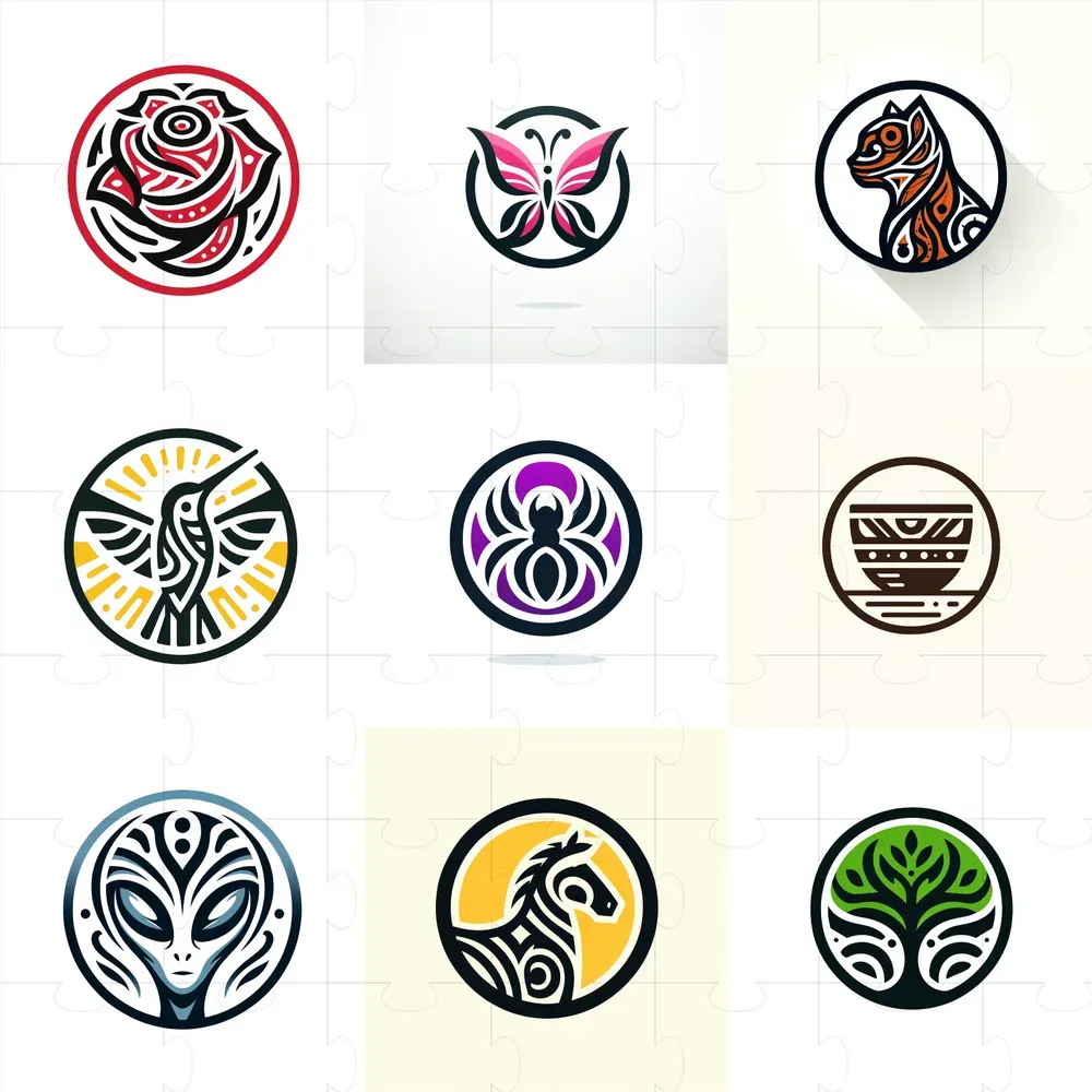 Folk Logo Stamp Vectors DALL·E Prompt | PromptBase