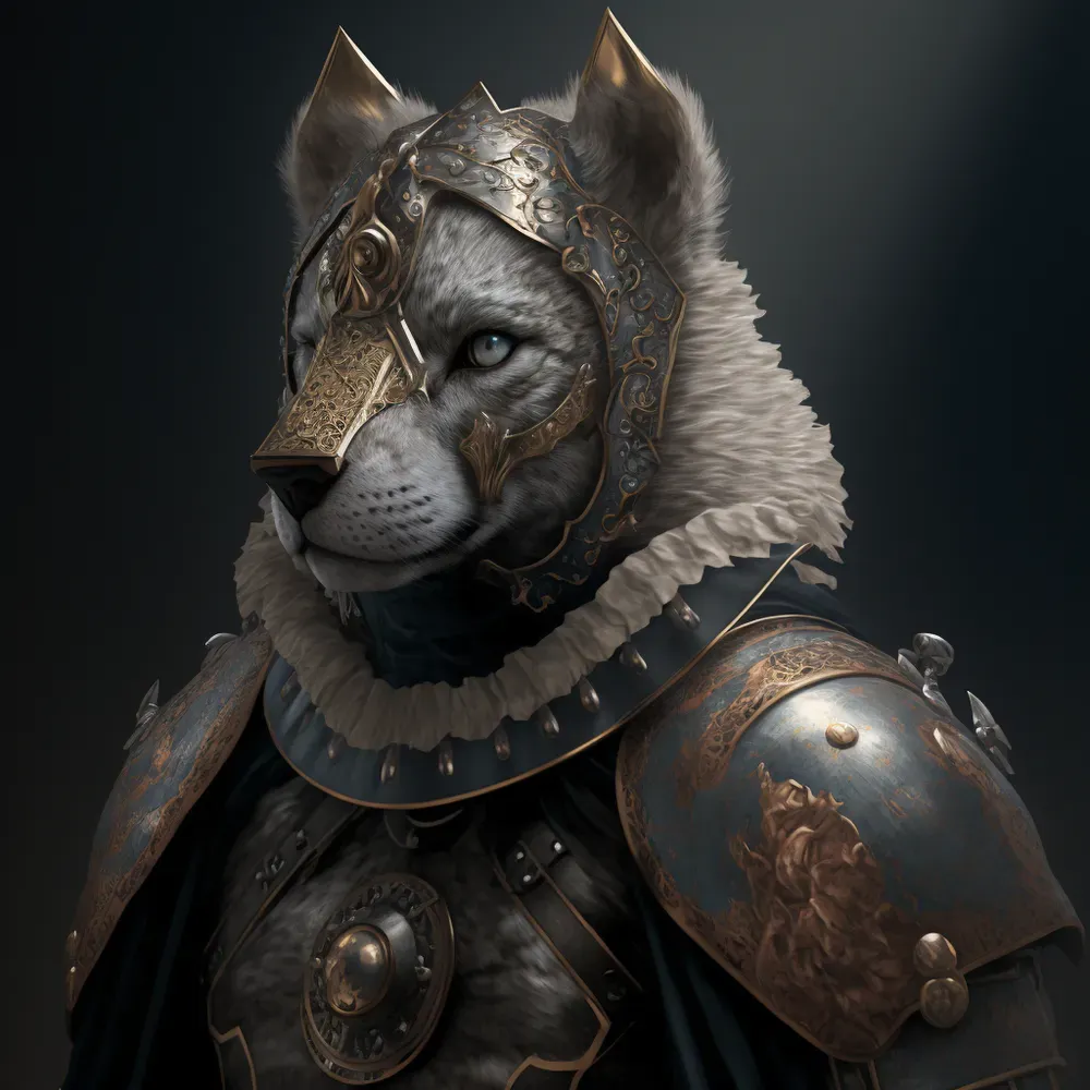 Knight Themed Animals And Characters Midjourney Prompt | PromptBase