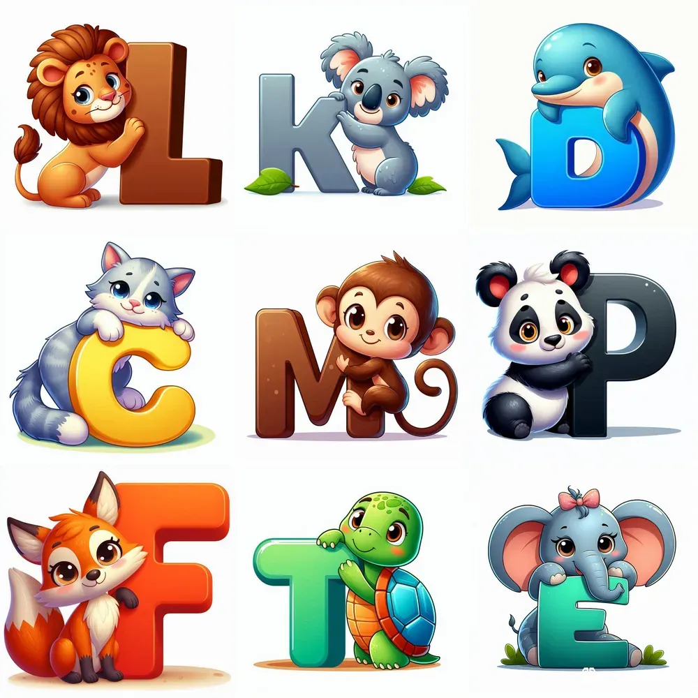 Adorable Animal Lettering DALL·E Prompt | PromptBase