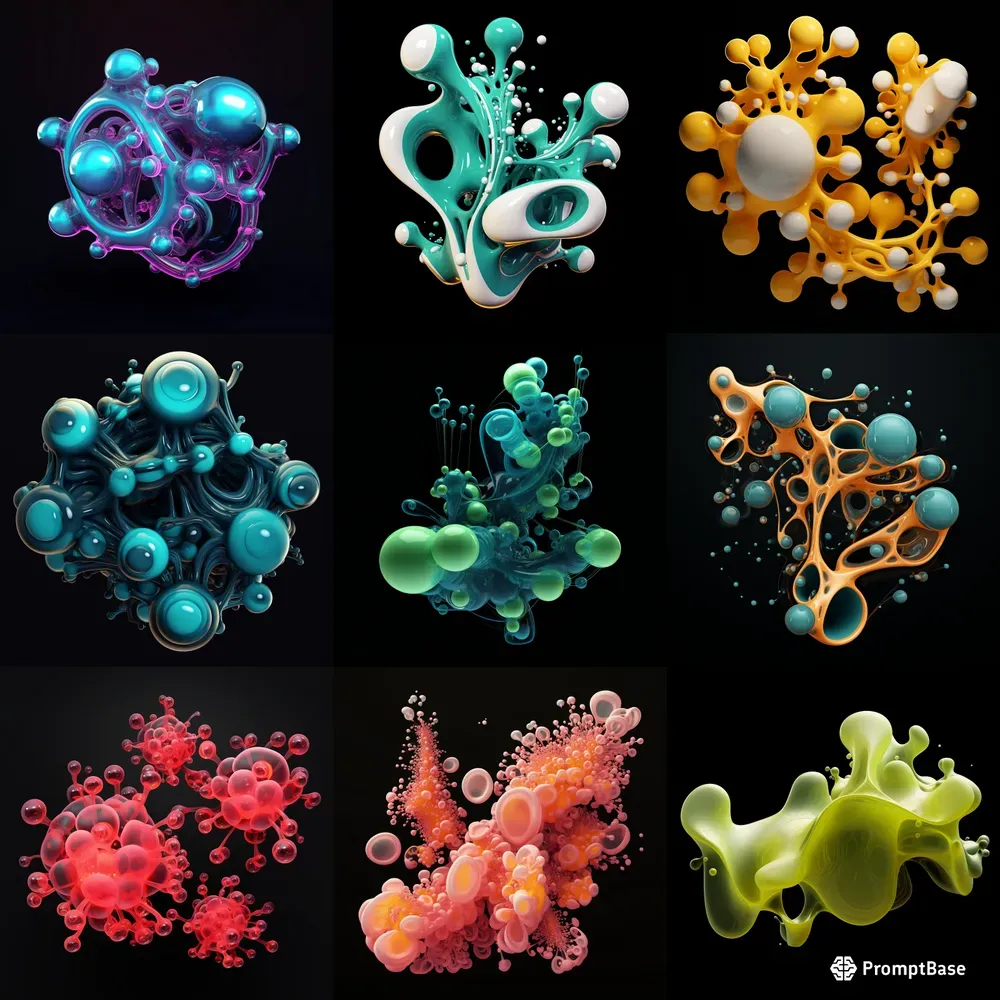 3D Abstract Organic Shapes Midjourney Prompt | PromptBase