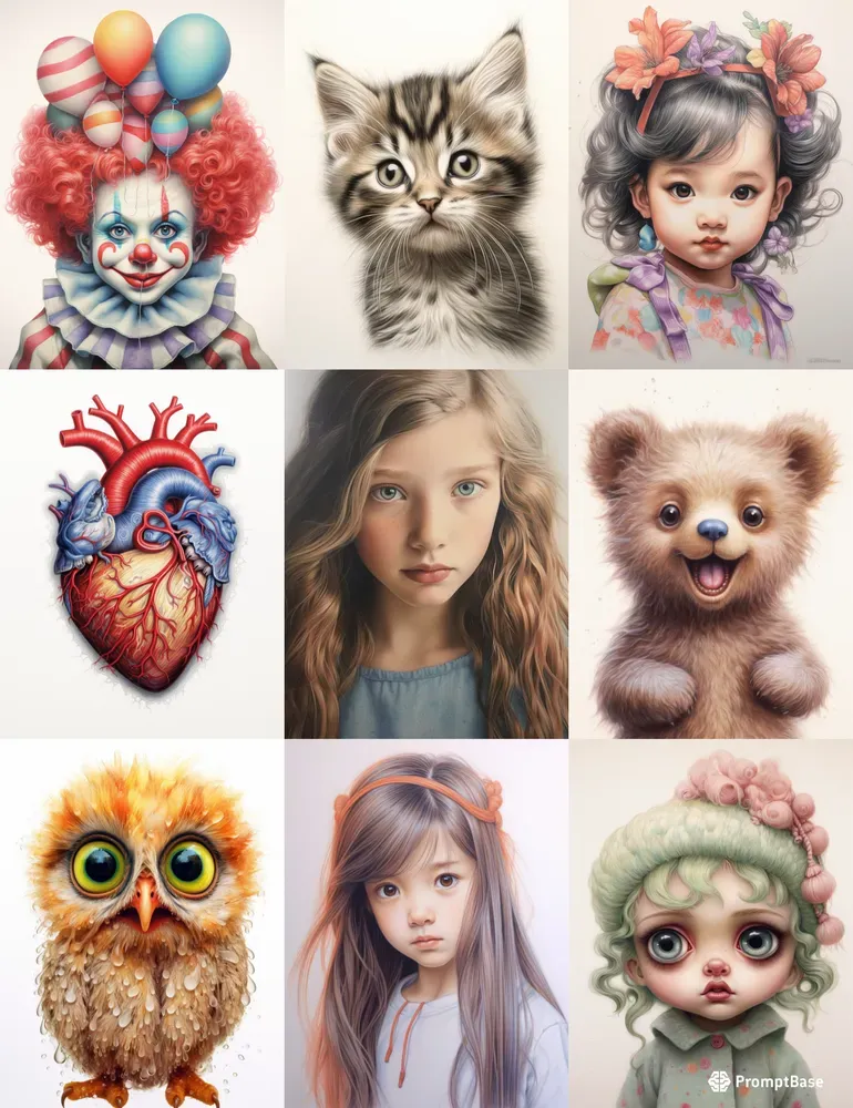 Cute Colored Pencil Drawings Midjourney Prompt | PromptBase