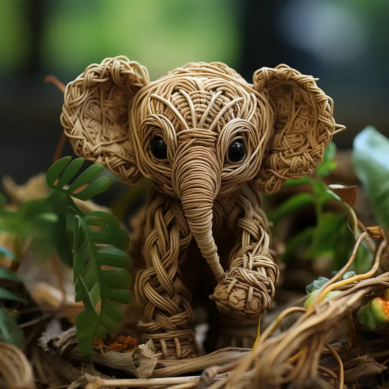 Rattan And Thread Animals Midjourney Prompt | PromptBase