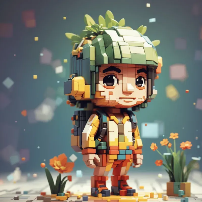 Minecraft Pixel Character Artworks Leonardo Ai Prompt | PromptBase