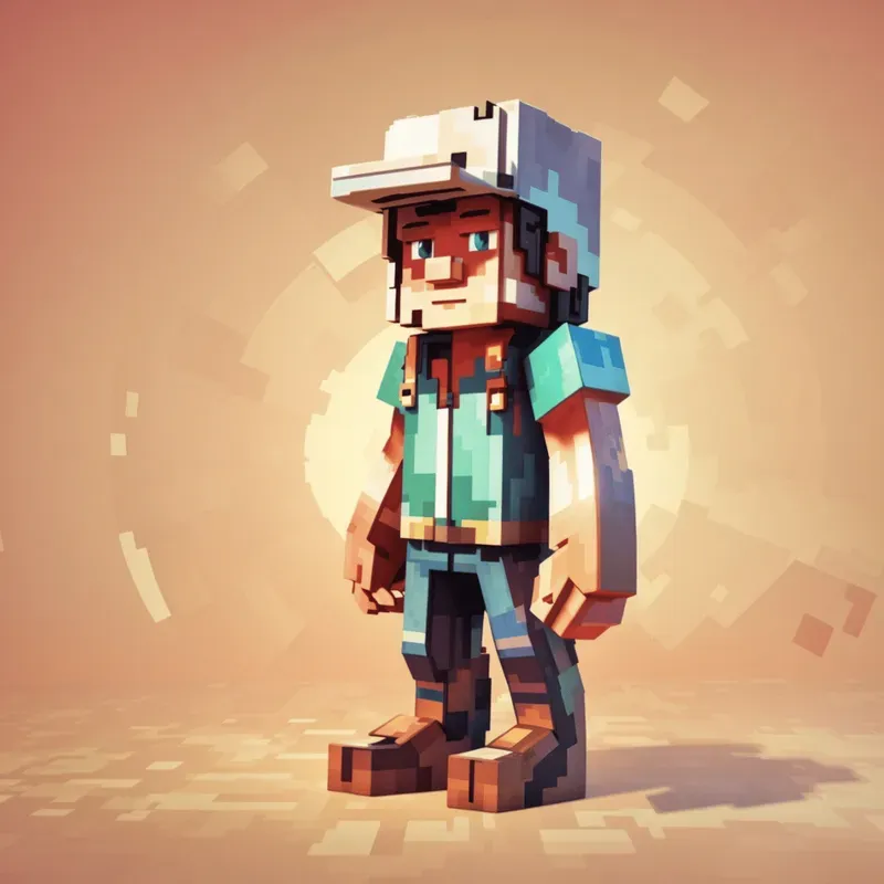 Minecraft Pixel Character Artworks Leonardo Ai Prompt | PromptBase