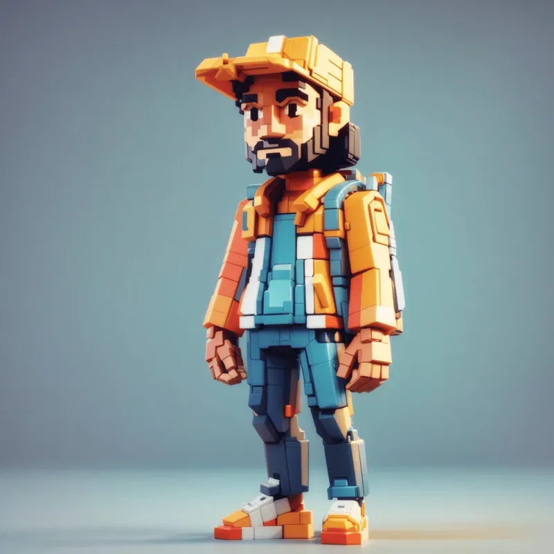 Minecraft Pixel Character Artworks Leonardo Ai Prompt | PromptBase