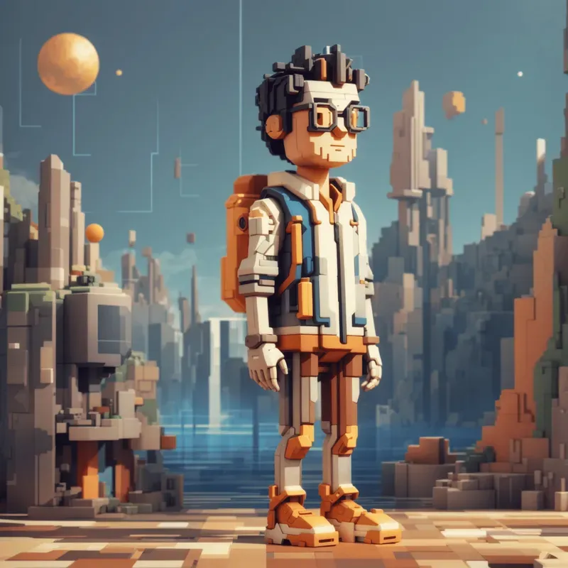 Minecraft Pixel Character Artworks Leonardo Ai Prompt | PromptBase