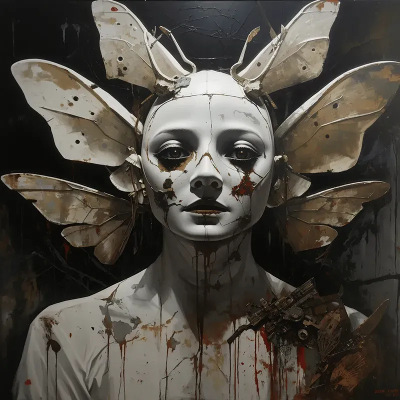 Abstract Horror Oil Paintings Leonardo Ai Prompt | PromptBase