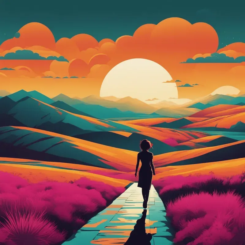 Journeys Of Vibrant Colors A Graphic Poses Stable Diffusion Prompt ...