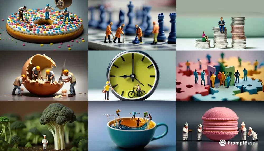 Little People Doing Big Things Midjourney Prompt | PromptBase