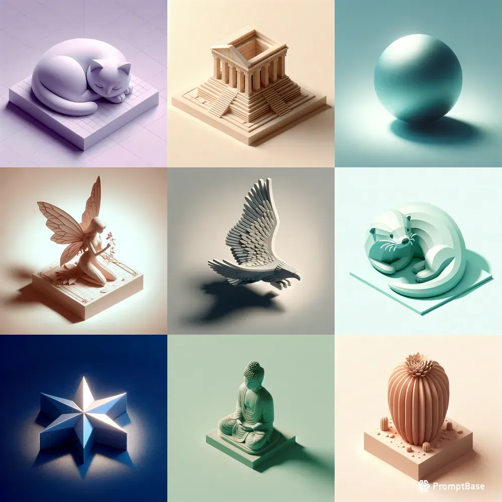 Isometric 3D Whisper Designs DALL·E Prompt | PromptBase