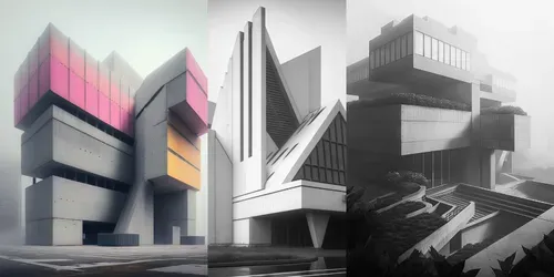 Futuristic Brutalist Architecture Midjourney Prompt Promptbase 