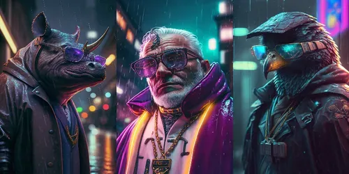 Cyberpunk Synthwave Assets Midjourney Prompt | PromptBase