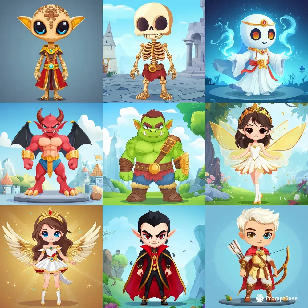 Fantasy Rpg Character Designs Midjourney Prompt Promptbase