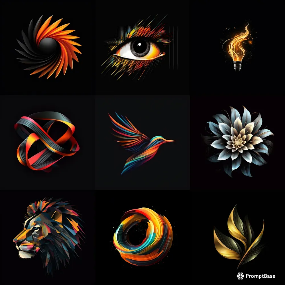 Dynamic Overlap Elements Vector Designs Midjourney Prompt | PromptBase