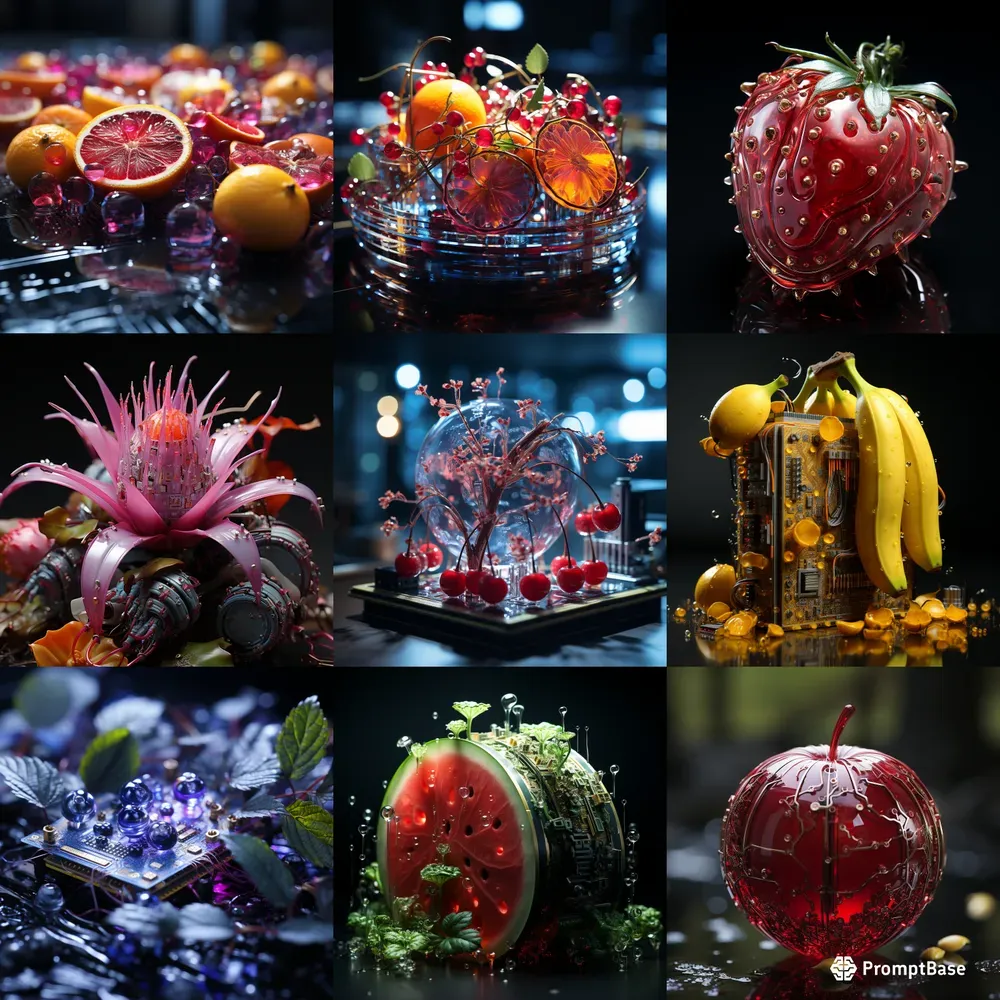 Electronic Circuitries Fruits Midjourney Prompt | PromptBase