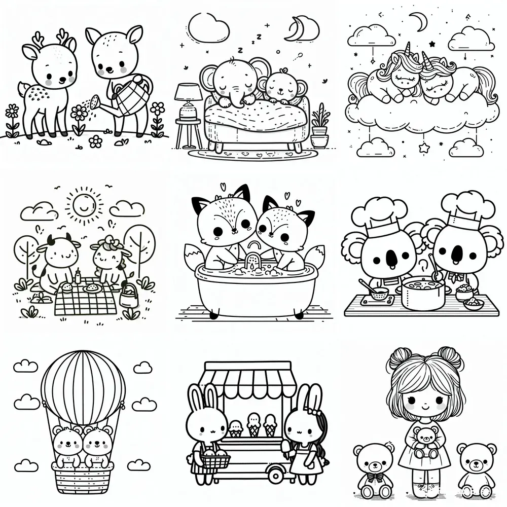 Kids Coloring Book Pages DALL·E Prompt | PromptBase