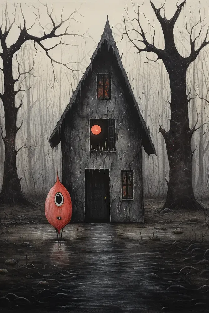 Gothic Surrealism Art Poster Postcards Midjourney Prompt | PromptBase