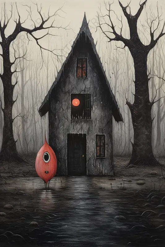 Gothic Surrealism Art Poster Postcards Midjourney Prompt | PromptBase