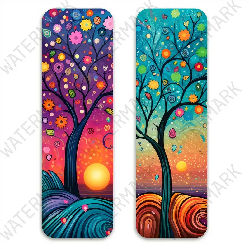 Bookmarks For Books Folk Art Landscapes Midjourney Prompt | PromptBase