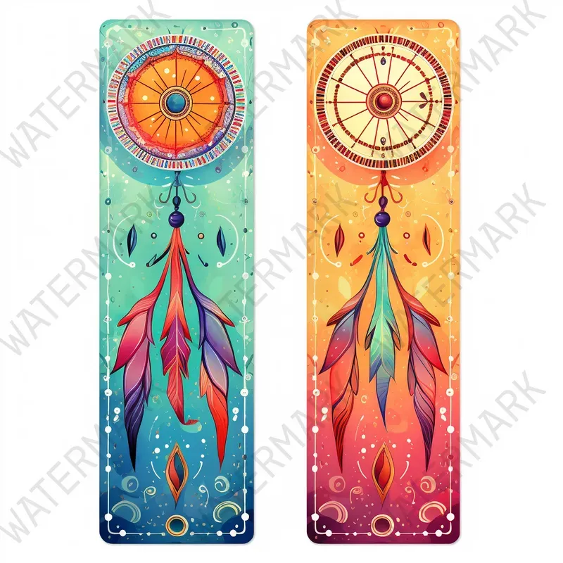 Bookmarks For Books Folk Art Landscapes Midjourney Prompt | PromptBase