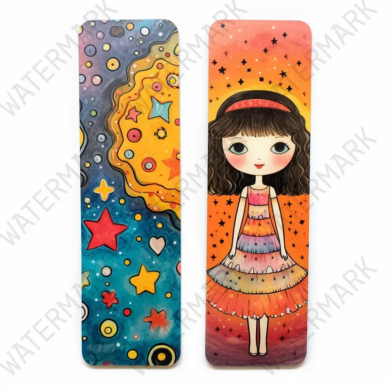 Bookmarks For Books Folk Art Landscapes Midjourney Prompt | PromptBase