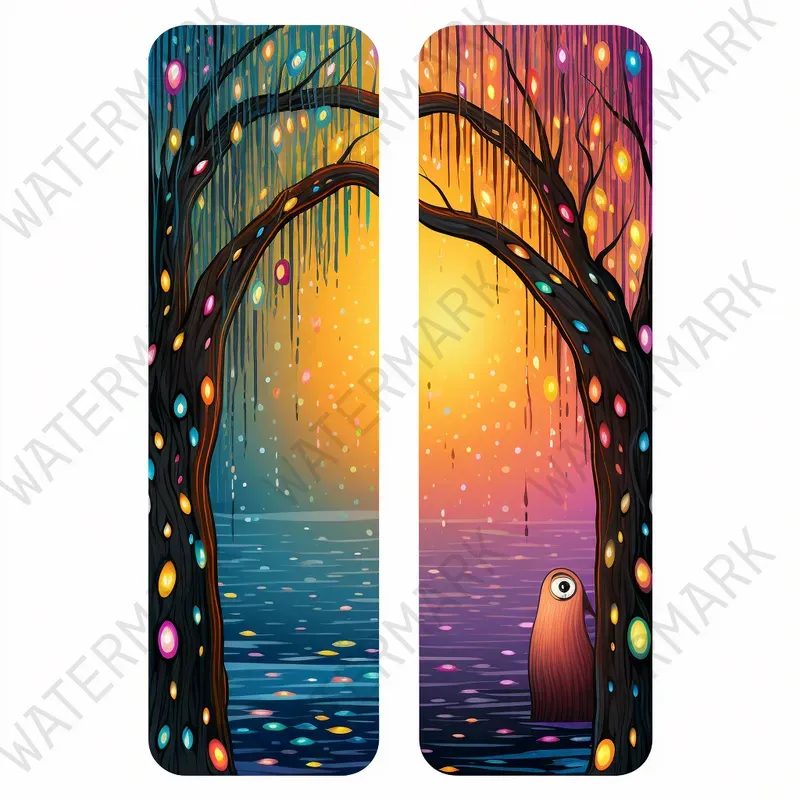 Bookmarks For Books Folk Art Landscapes Midjourney Prompt | PromptBase