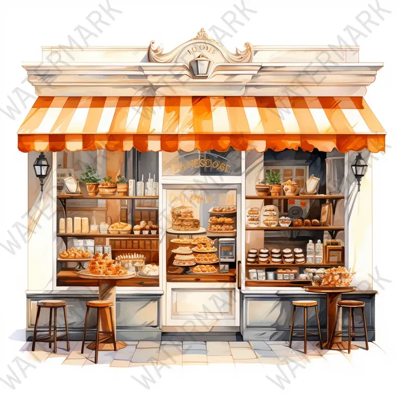 Watercolor Food Illustrations Bakery Art Midjourney Prompt | PromptBase