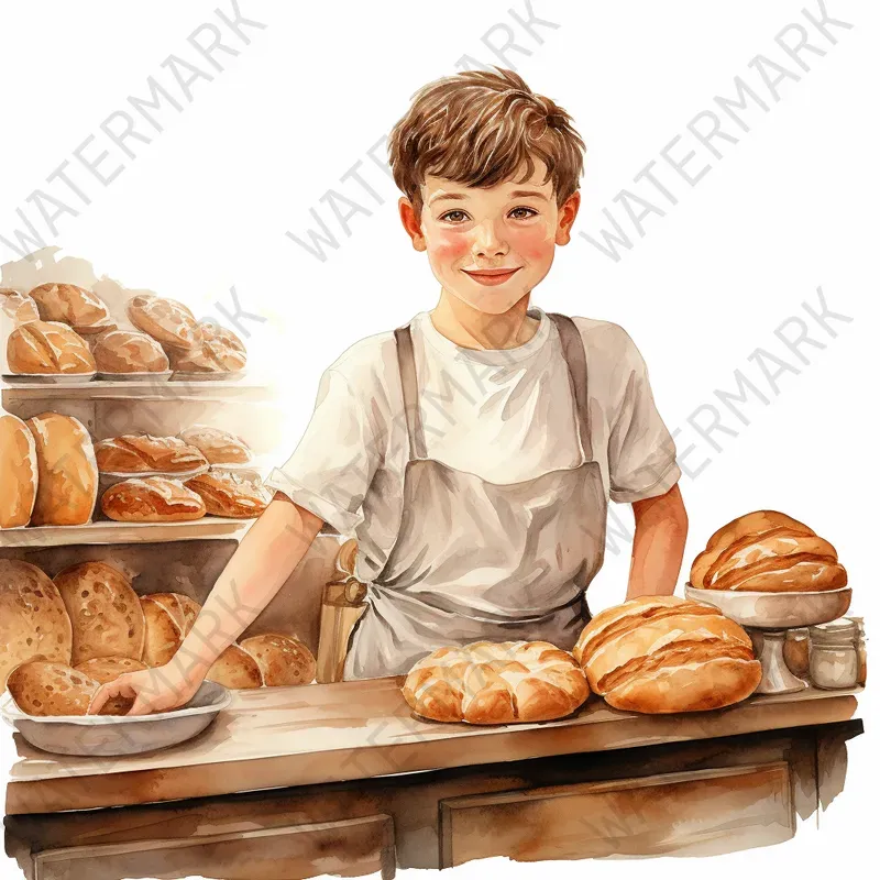 Watercolor Food Illustrations Bakery Art Midjourney Prompt | PromptBase