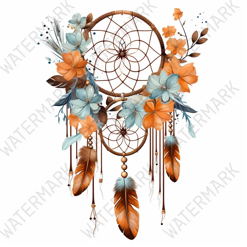 Boho Watercolor Cliparts Bohemian Icons Midjourney Prompt | PromptBase