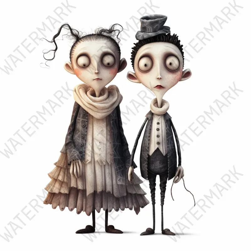 Quirky Characters Gothic Clay Motion Art Midjourney Prompt | PromptBase