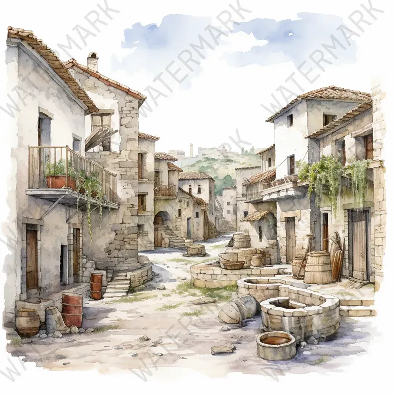 Roman Empire Watercolor Historic Cliparts Midjourney Prompt | PromptBase