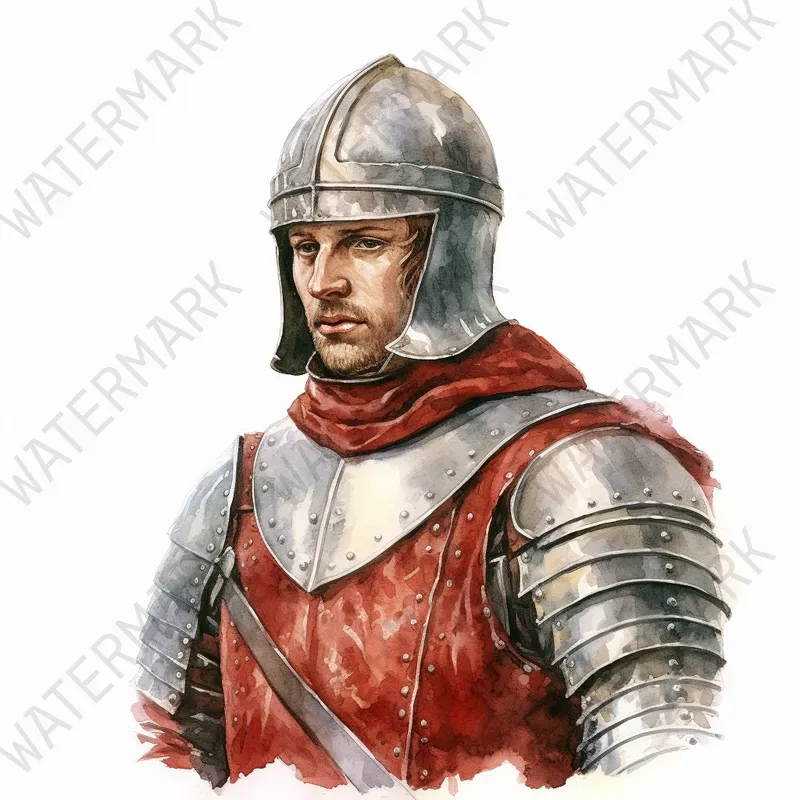 Medieval Watercolor Historic Clipart Art Midjourney Prompt | PromptBase