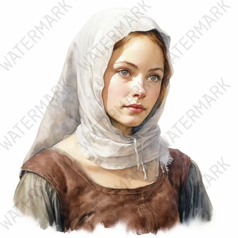 Medieval Watercolor Historic Clipart Art Midjourney Prompt | PromptBase