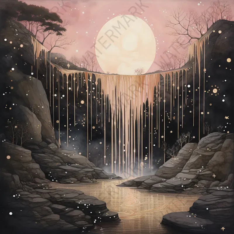 Gold Astral Illustrations Realism Art Midjourney Prompt | PromptBase