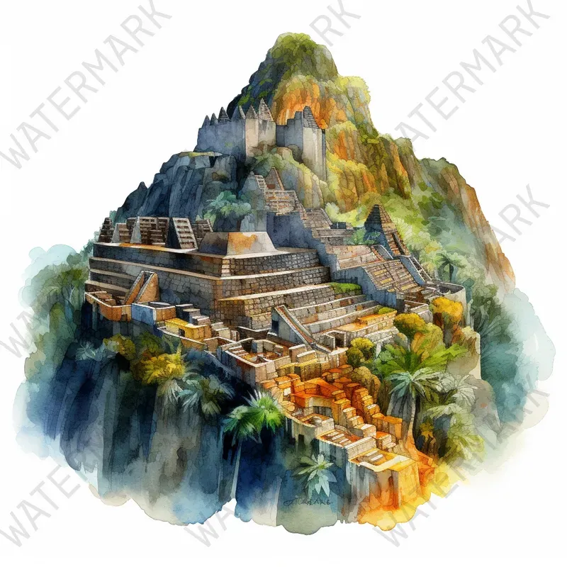 Inca Art Watercolors Midjourney Prompt | PromptBase