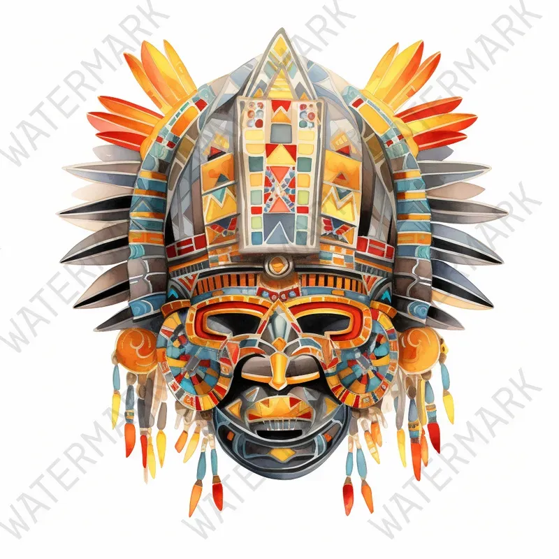 Inca Art Watercolors Midjourney Prompt | PromptBase