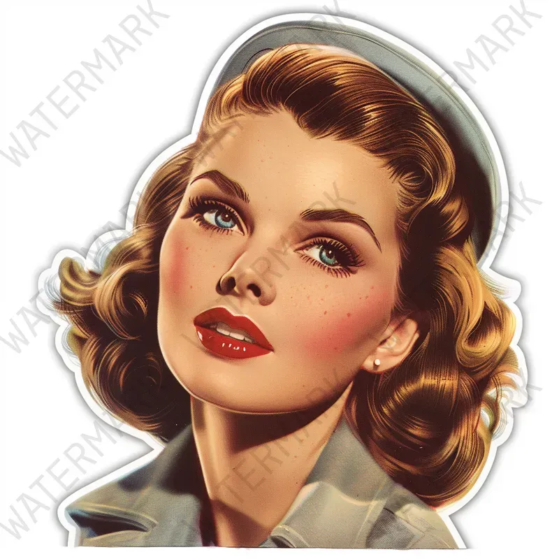 1950s Retro Vintage Stickers Midjourney Prompt | PromptBase