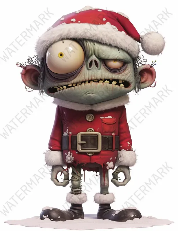 Quirky Gothic Christmas 3D Characters Midjourney Prompt | PromptBase