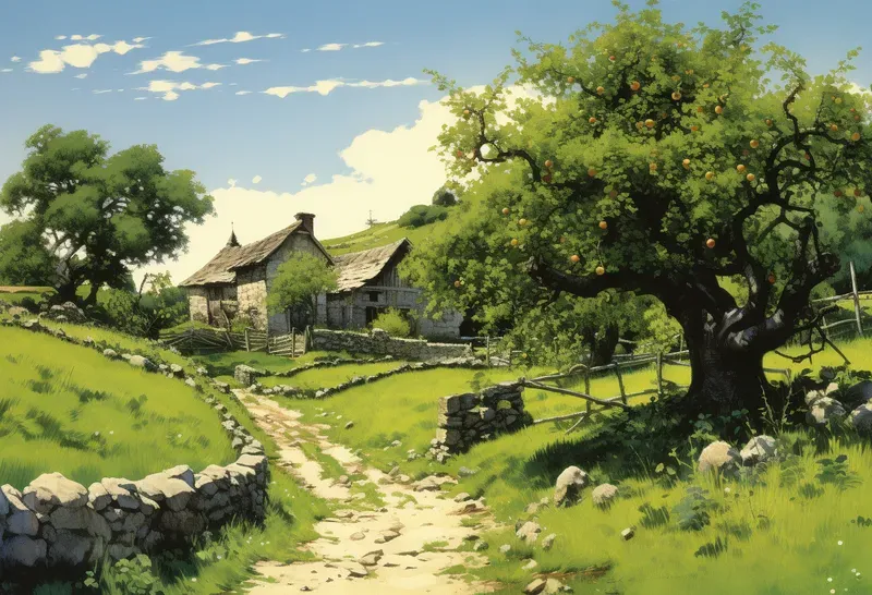 Old School RPG Fantasy Farmland Midjourney Prompt | PromptBase