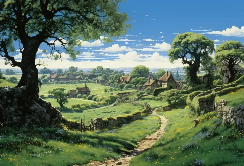 Old School RPG Fantasy Farmland Midjourney Prompt | PromptBase